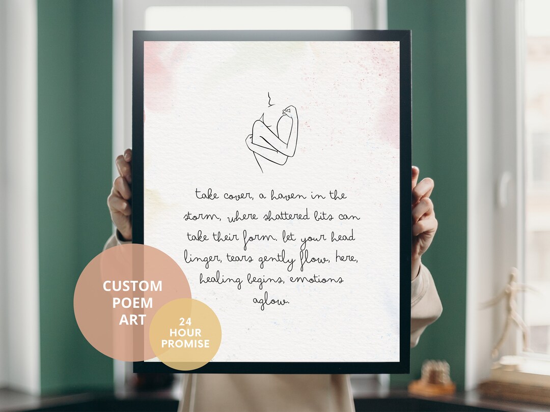 Custom Poem Art Printable Poetry Print Personalized Poem Poster ...