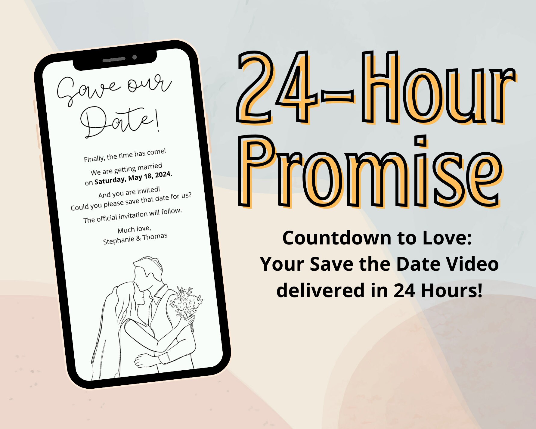Video Save the Date WITH MUSIC Custom Wedding Invitations - Etsy België