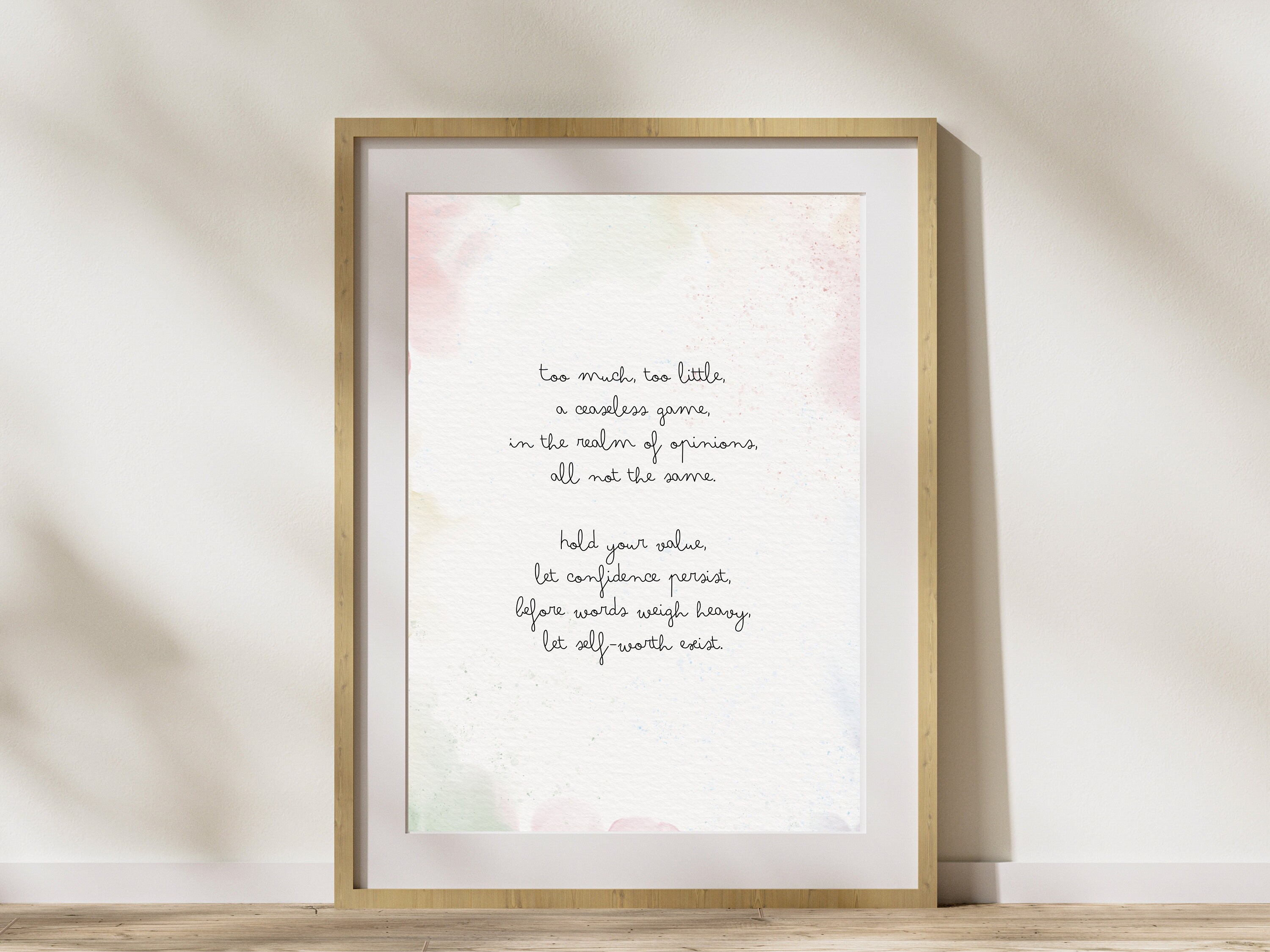 Custom Poem Art Printable Poetry Print Personalized Poem Poster ...