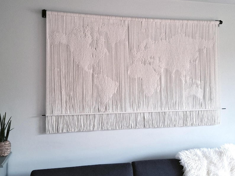 Macrame PATTERN World Map, English; Large, XL, Digital, Ibiza, Boho - Etsy