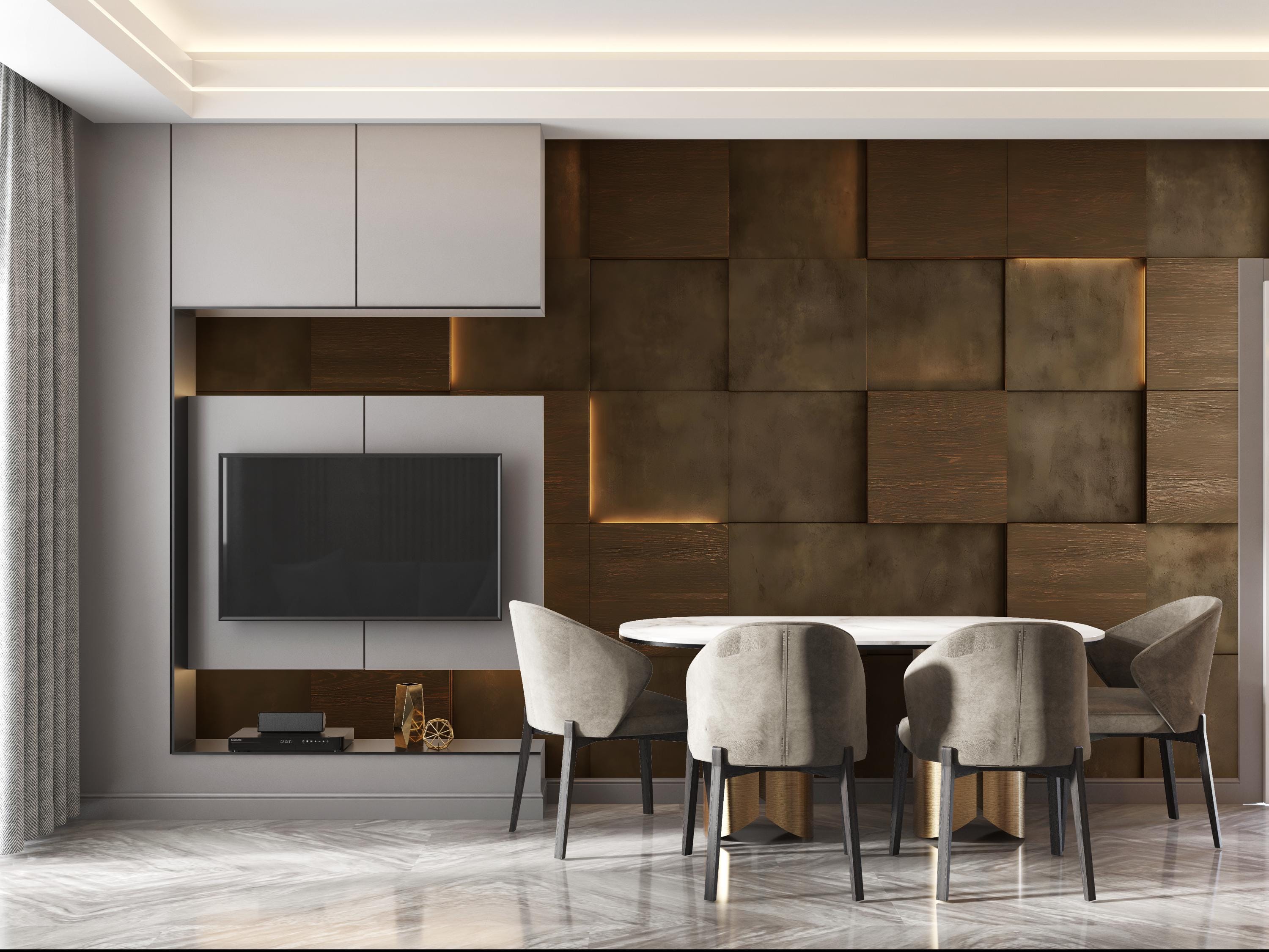 Brown Wooden Mural,geometric 3D Panels Wallpaper Peel and Stick,light ...