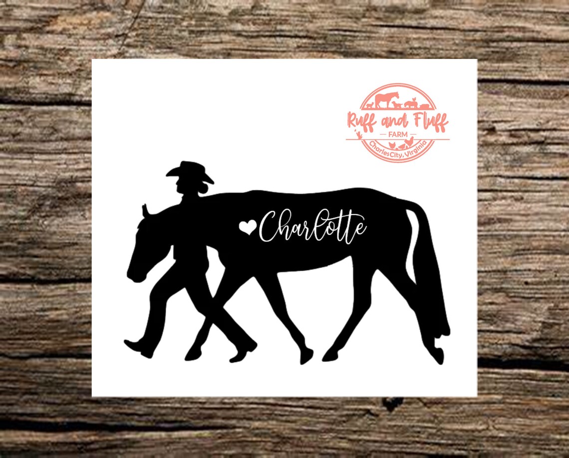 Showmanship Decal | Custom Horse Name Decal | Horse Decal - Etsy