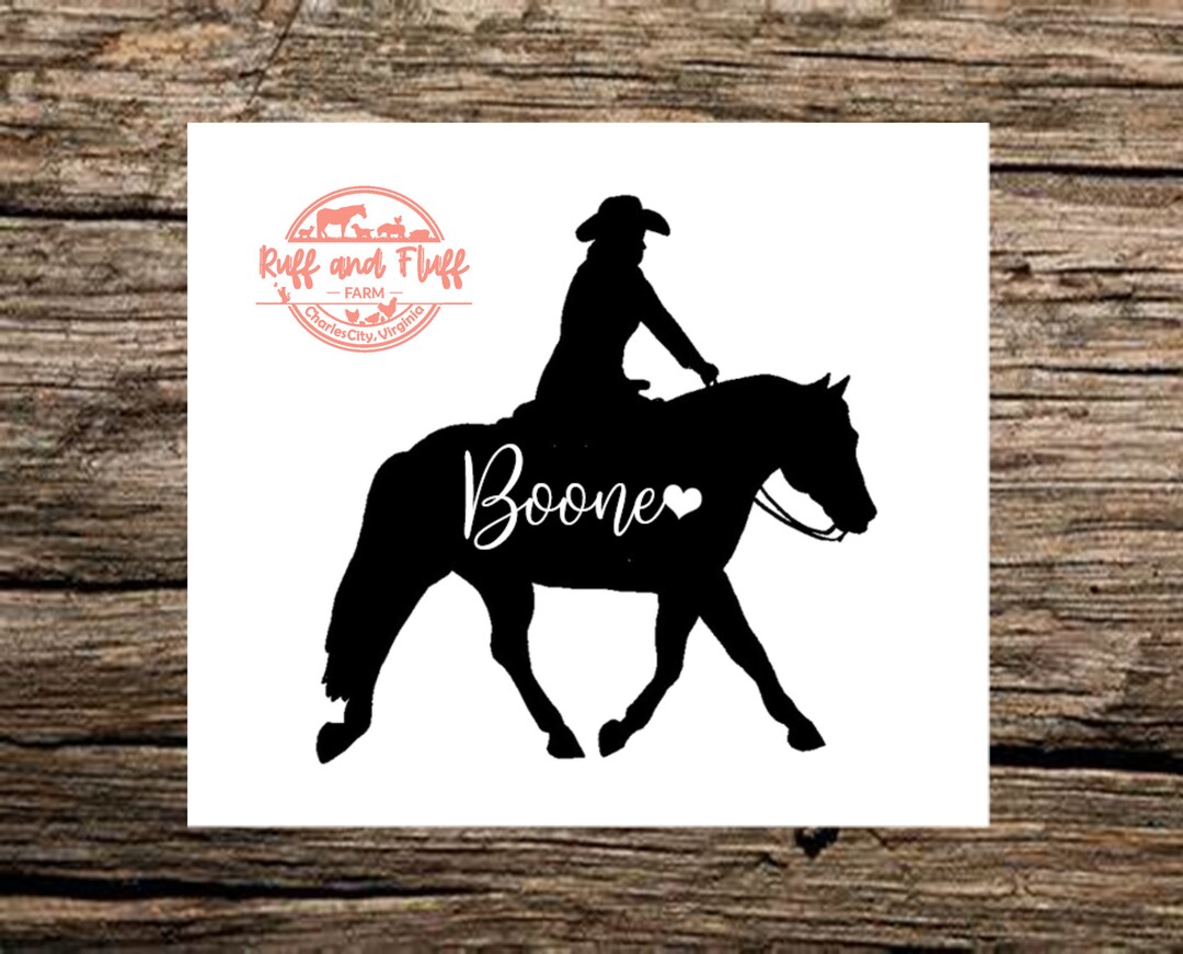 Ranch Horse Decal | Working Western Horse | Custom Horse Name Decal ...