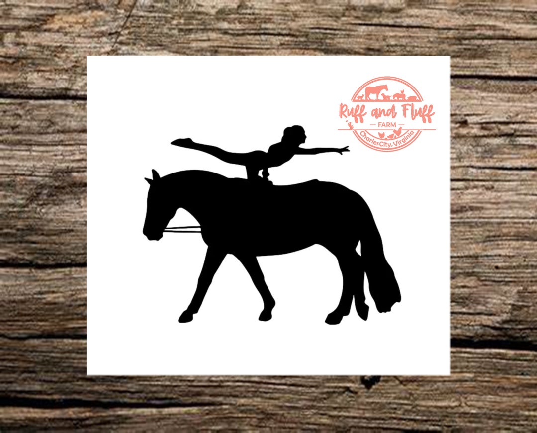 Equestrian Vaulting Decal | Trick Riding Horse Silhouette - Etsy