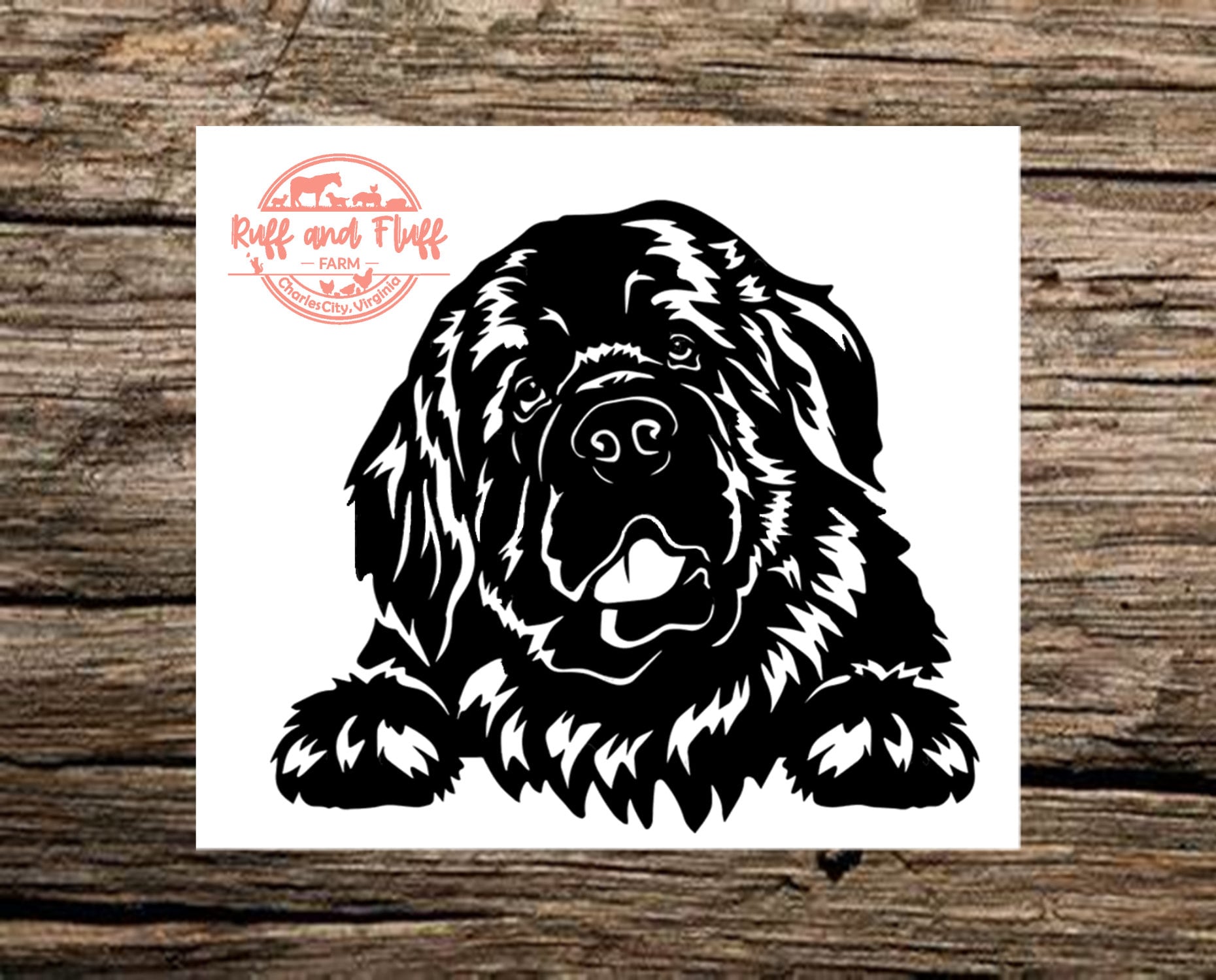 Newfoundland Dog Decal | Peeking Dog Decal | Pet Decal | Car Decal - Etsy