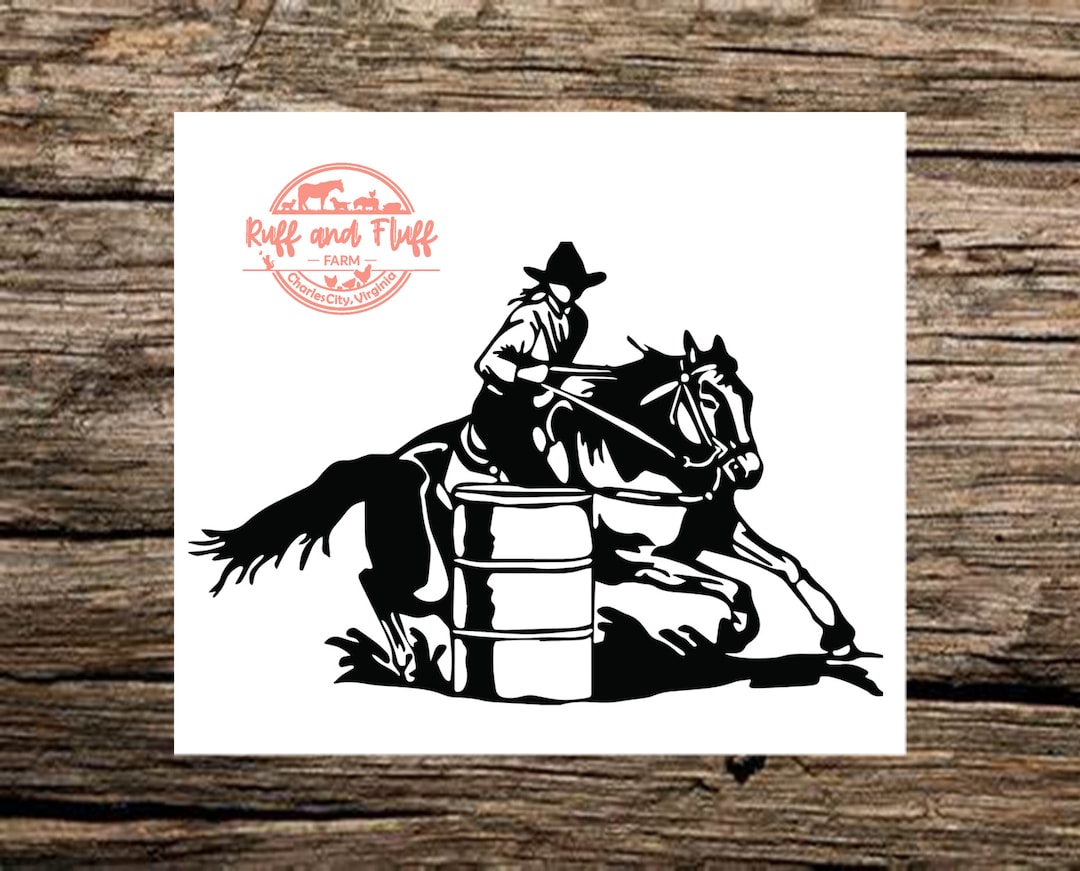 Barrel Racing Decal | Barrel Racer | Speed Horse Decal | Gymkhana Horse ...