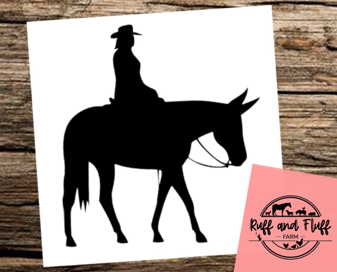 Mule Decal Western Pleasure Horse Decal Car Decal - Etsy