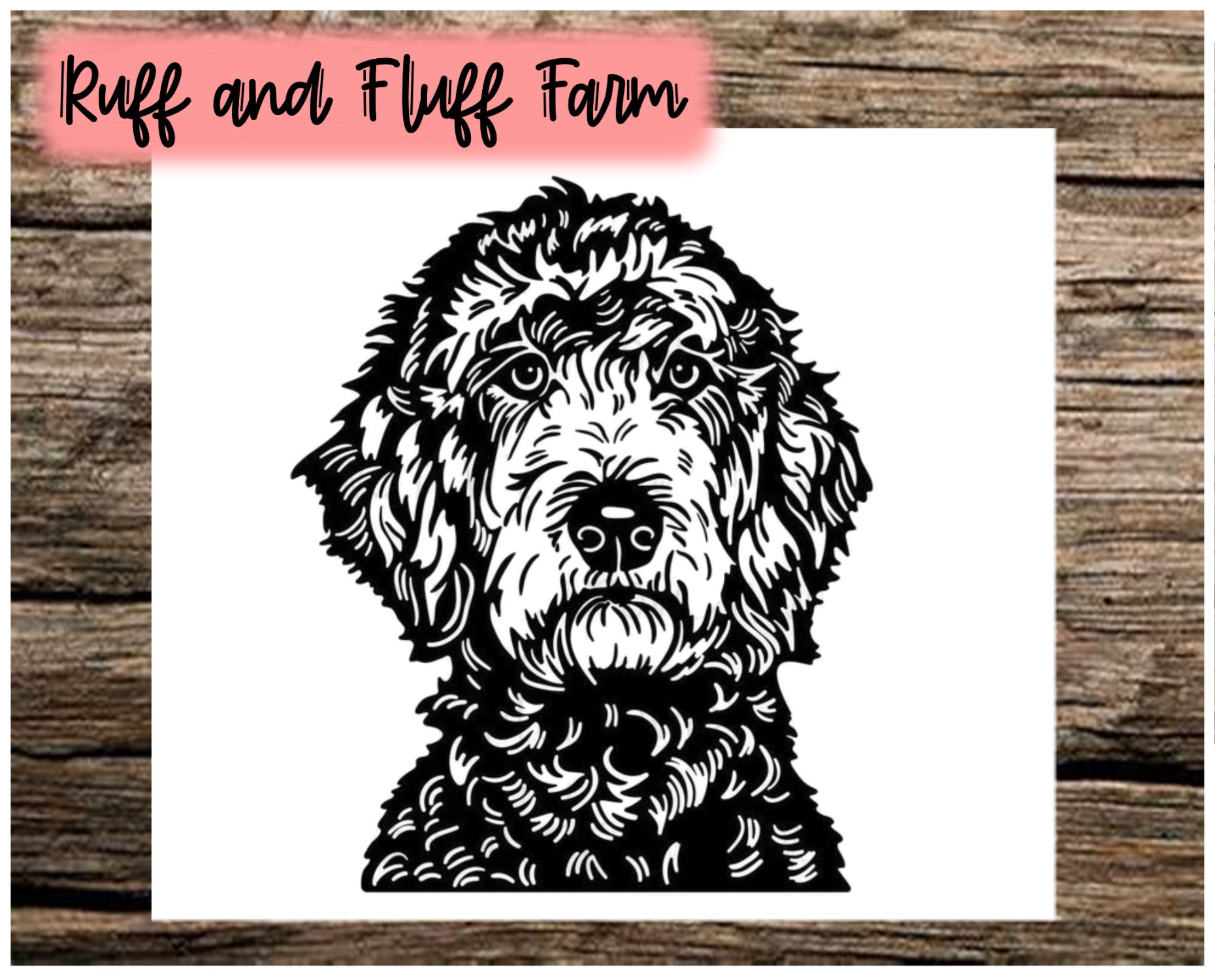 Labradoodle Decal | Doodle Decal | Peeking Dog Decal | Pet Decal | Car ...