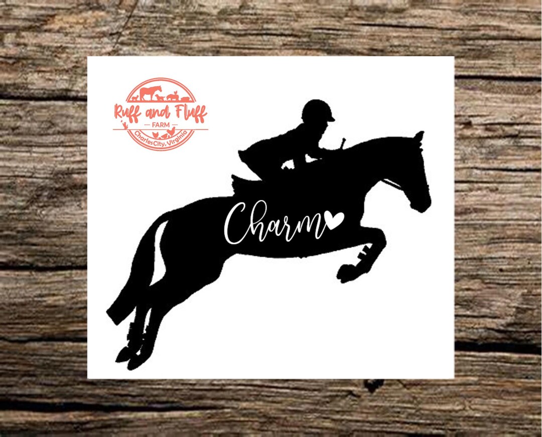 Jumping Horse Decal | Hunter Jumper Decal | Horse Decal | Custom Horse ...