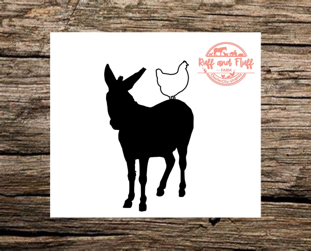 Farm Animal Decal | Mini Donkey | Chicken | Livestock Decal - Etsy