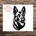German Shepherd Decal | Peeking Dog Decal | Pet Decal | Car Decal - Etsy