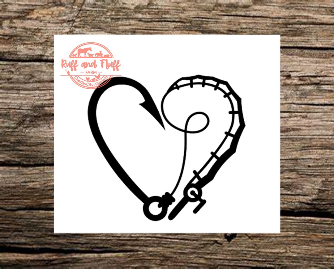 Fishing Decal | Fishhook Decal | Rod Decal | Car Decal | Tumbler Decal ...