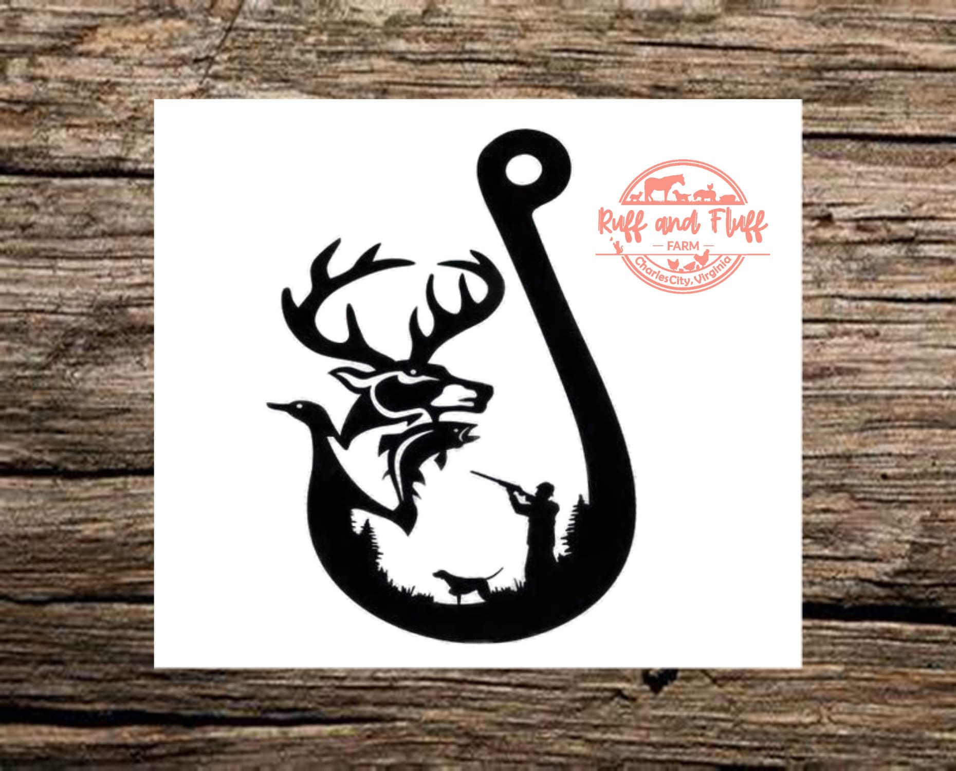 Fishing Decal | Hunting Decal | Deer Decal | Fish Hook Decal | Car ...