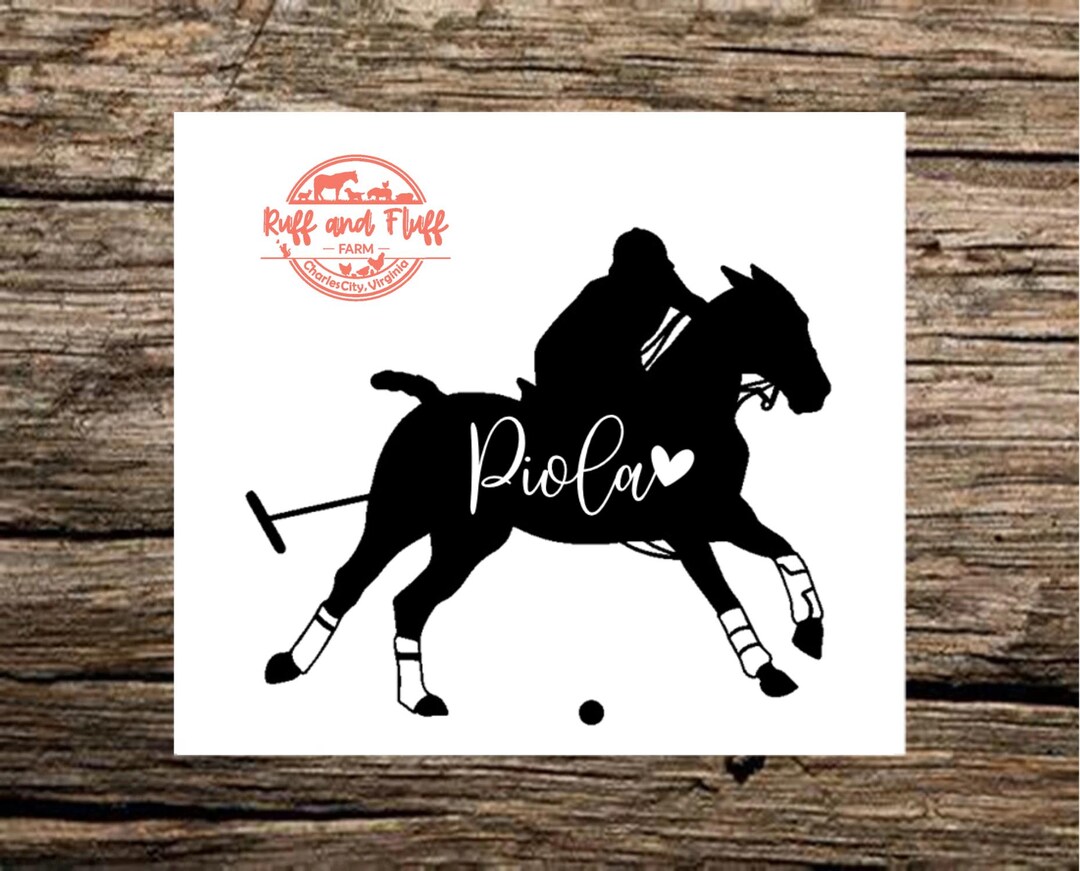 Polo Horse Decal | English Horse | Custom Horse Name Decal - Etsy
