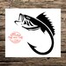 Fish Hook Decal | Fishing Decal | Car Decal | Tumbler Decal - Etsy