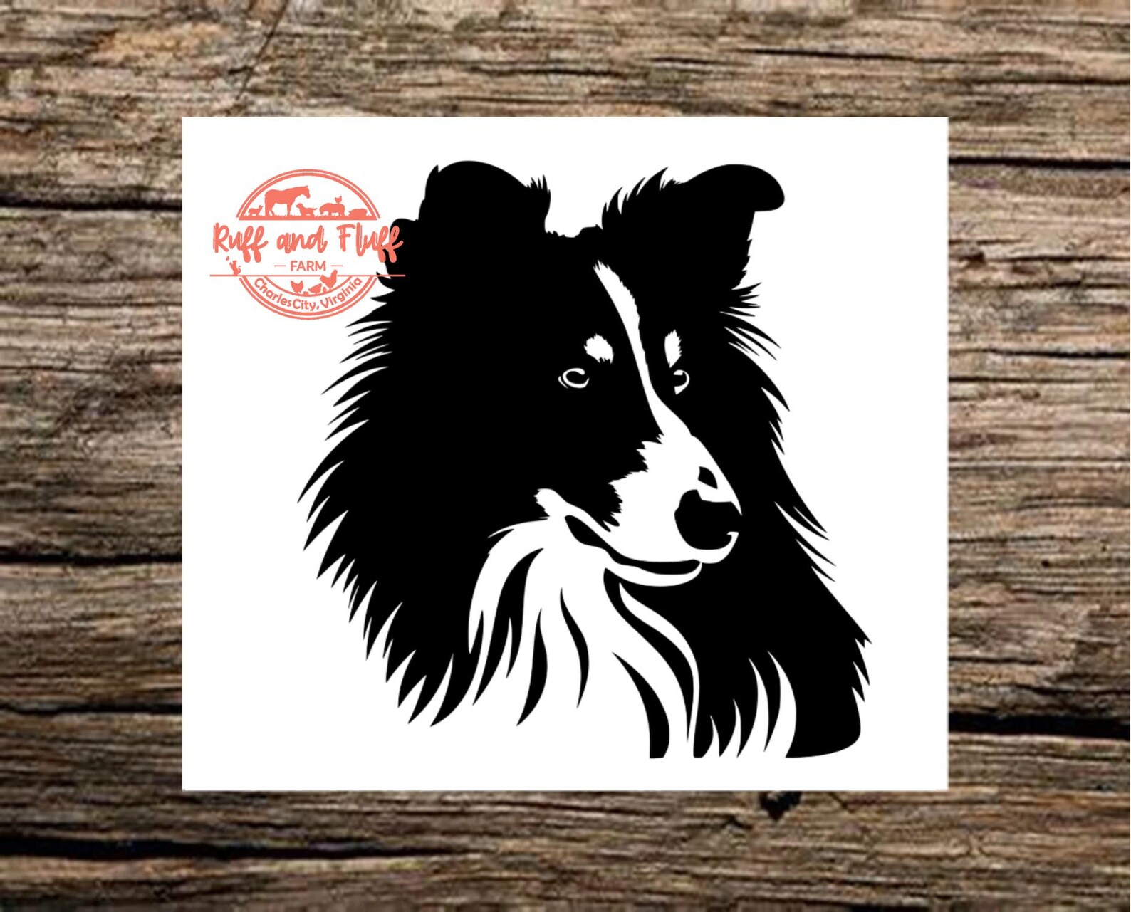 Shetland Sheepdog Decal | Peeking Dog Decal | Pet Decal | Car Decal - Etsy