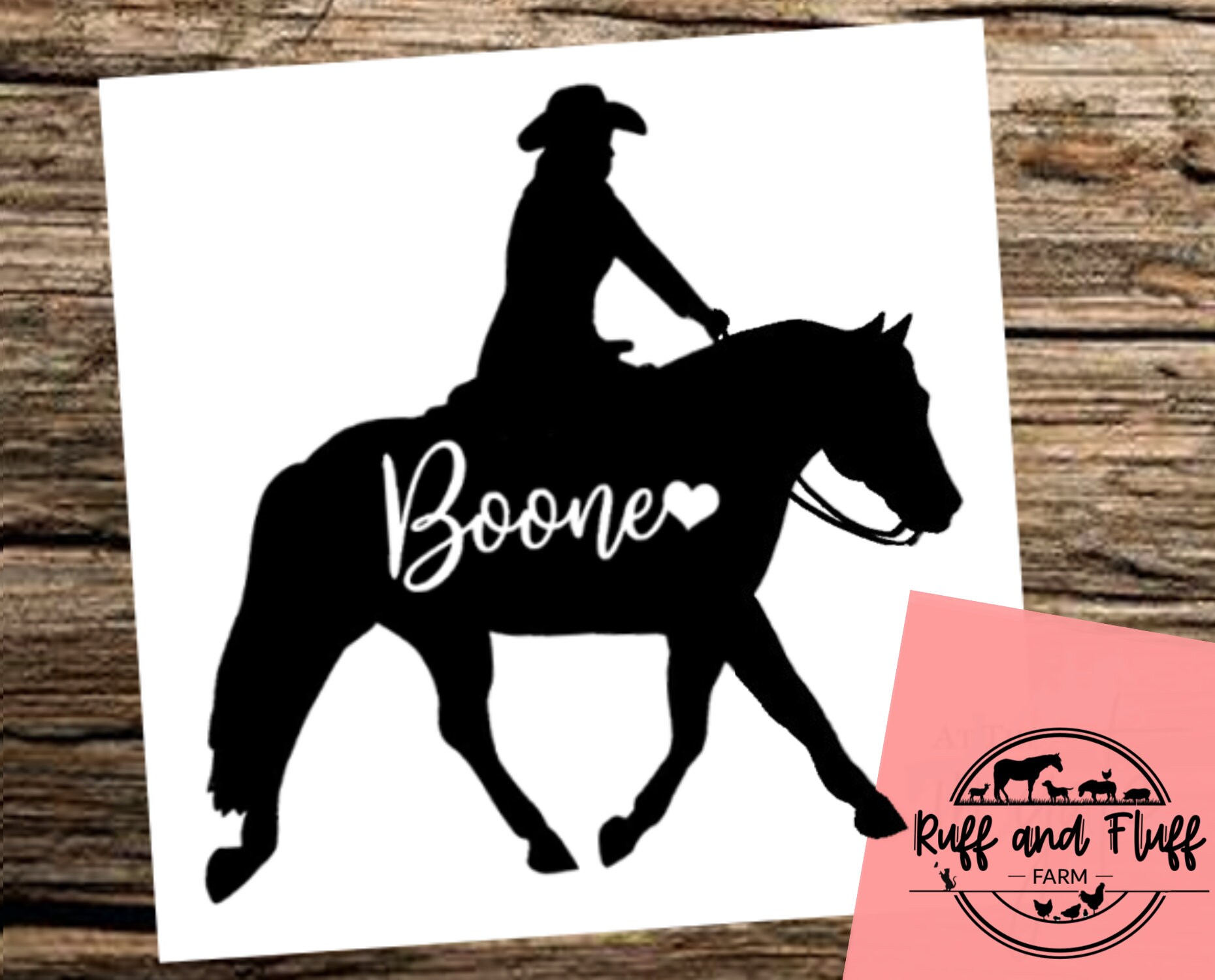 Ranch Horse Decal Working Western Horse Custom Horse Name Decal Horse ...