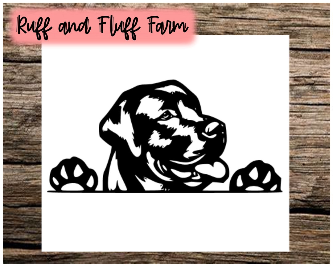 Labrador Retriever Decal | Lab Decal | Peeking Dog Decal | Pet Decal ...