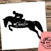 Jumping Horse Decal Hunter Jumper Decal Horse Decal Custom Horse Name ...