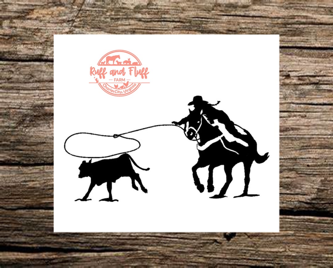 Calf Roping Decal | Roping Horse Decal | Horse Decal - Etsy