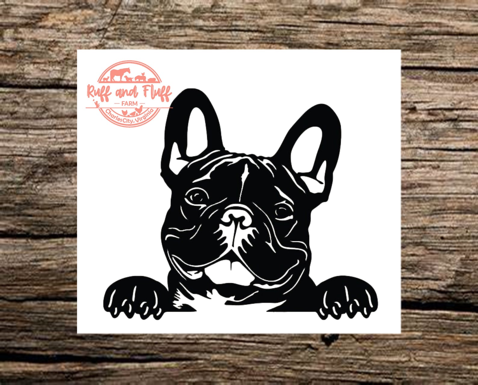 French Bulldog Decal | Peeking Dog Decal | Pet Decal | Car Decal - Etsy
