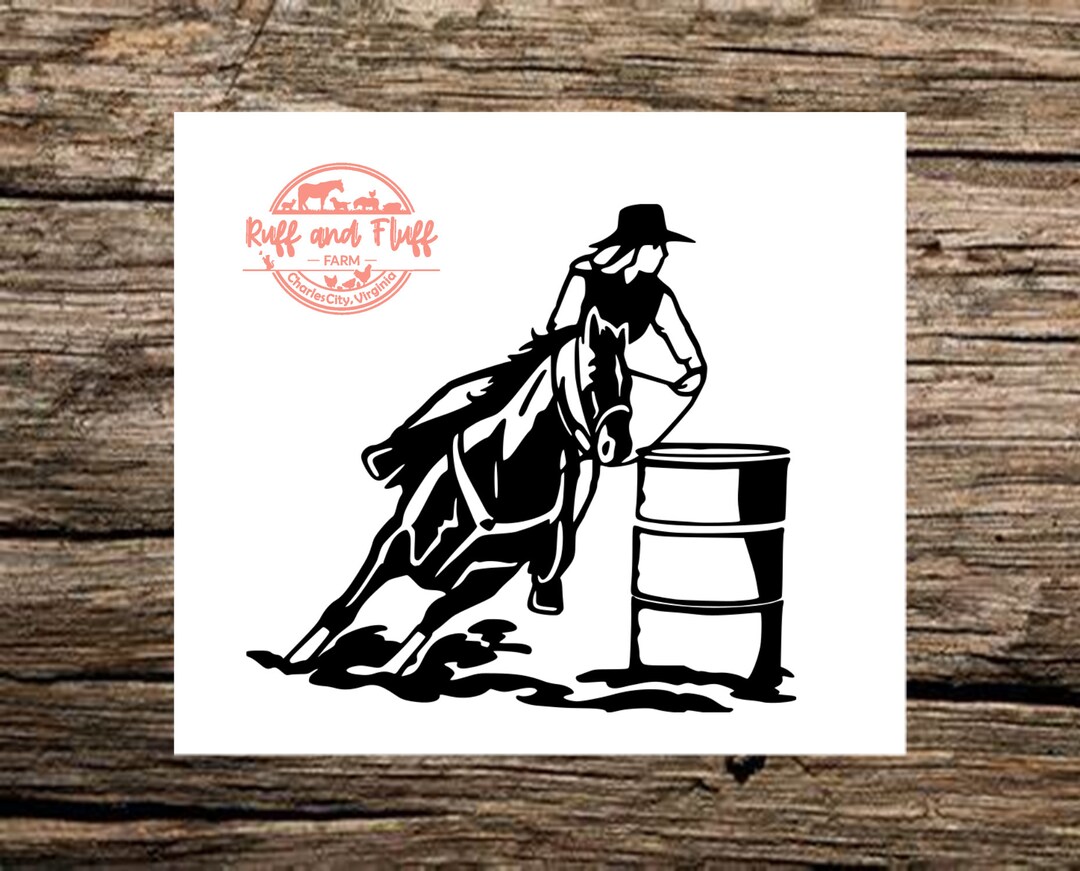Barrel Racing Decal | Barrel Racer | Speed Horse Decal | Gymkhana Horse ...