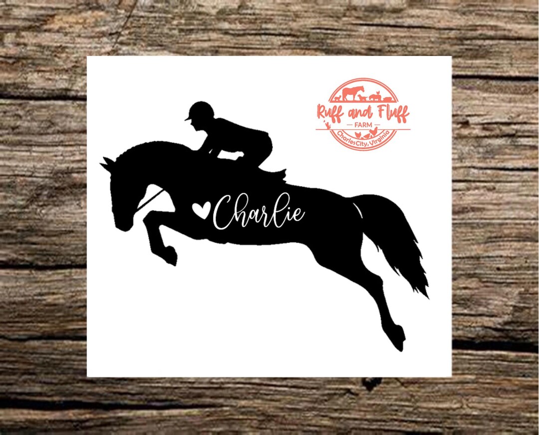 Jumping Horse Decal | Hunter Jumper Decal | Horse Decal | Custom Horse ...