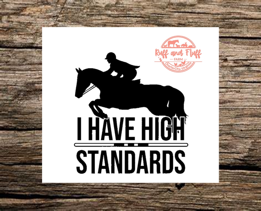 I Have High Standards | Jumper Decal | Horse Decal | Car Decal - Etsy
