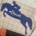 Jumping Horse Decal Hunter Jumper Decal Horse Decal Custom Horse Name ...