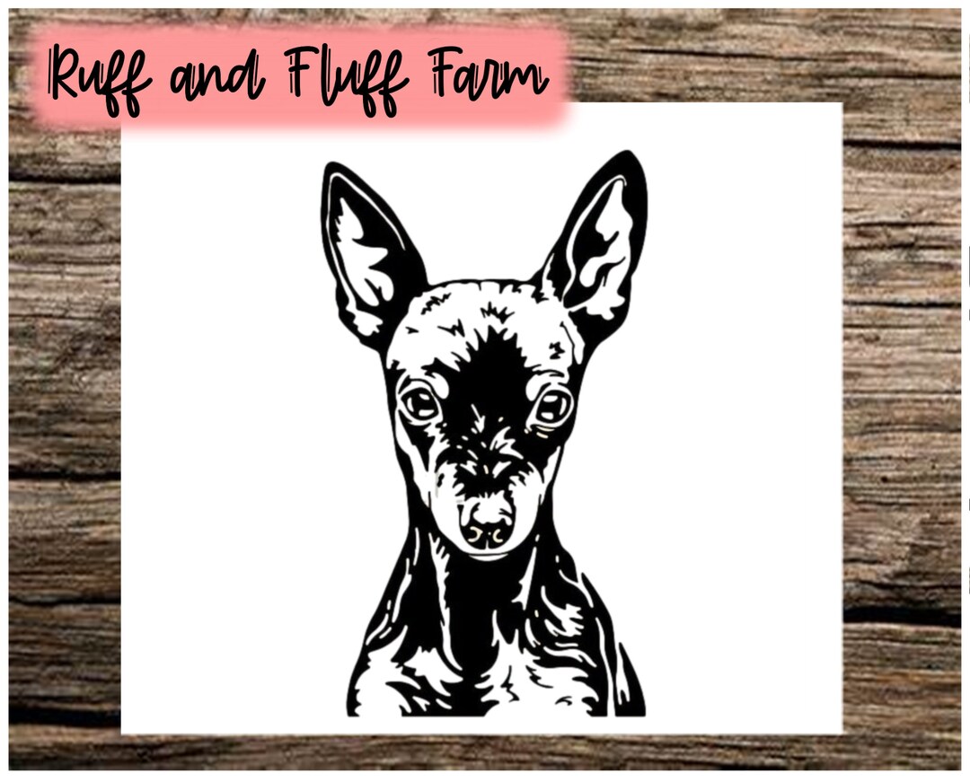 Miniature Pinscher Decal | Min Pin | Peeking Dog Decal | Pet Decal ...