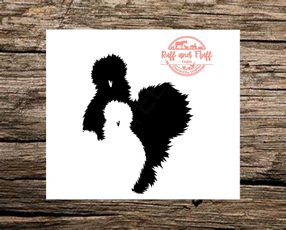 Silkie Chicken Decal | Hen Decal | Rooster Decal | Car Decal - Etsy