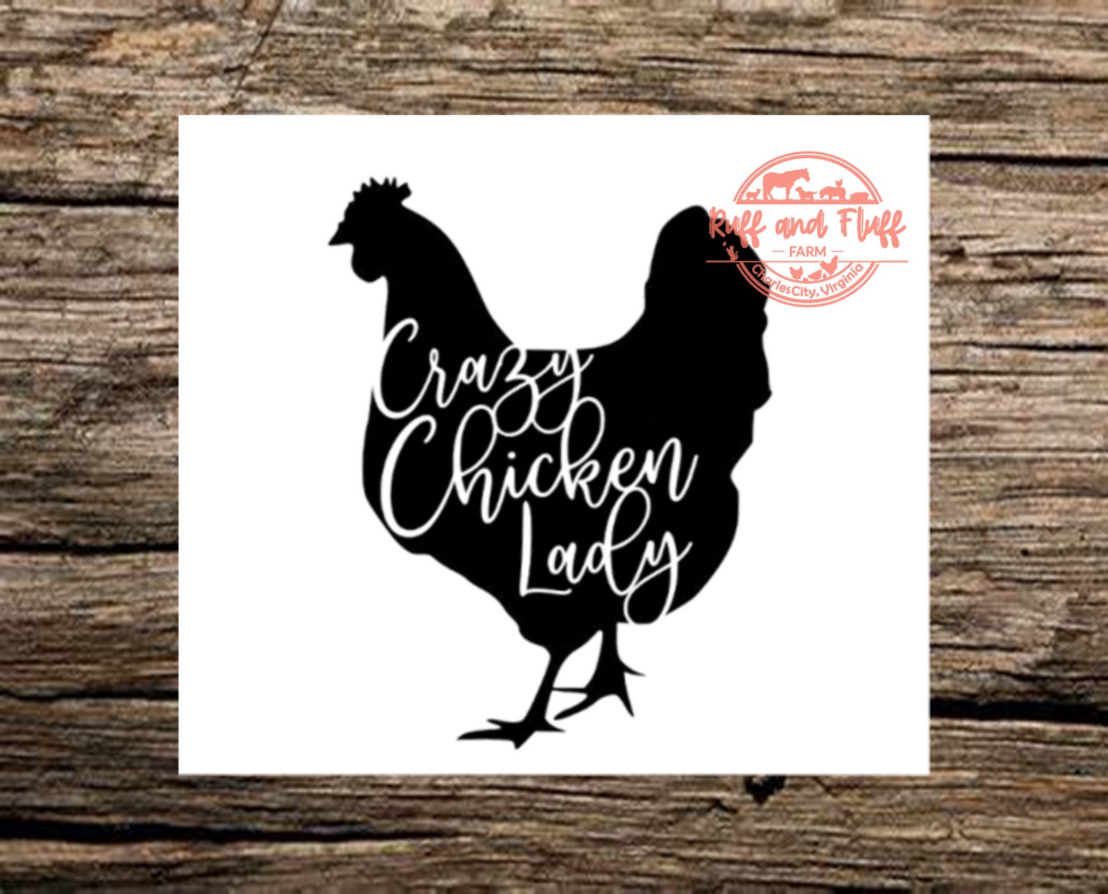 Crazy Chicken Lady | Chicken Decal | Hen Decal | Car Decal - Etsy