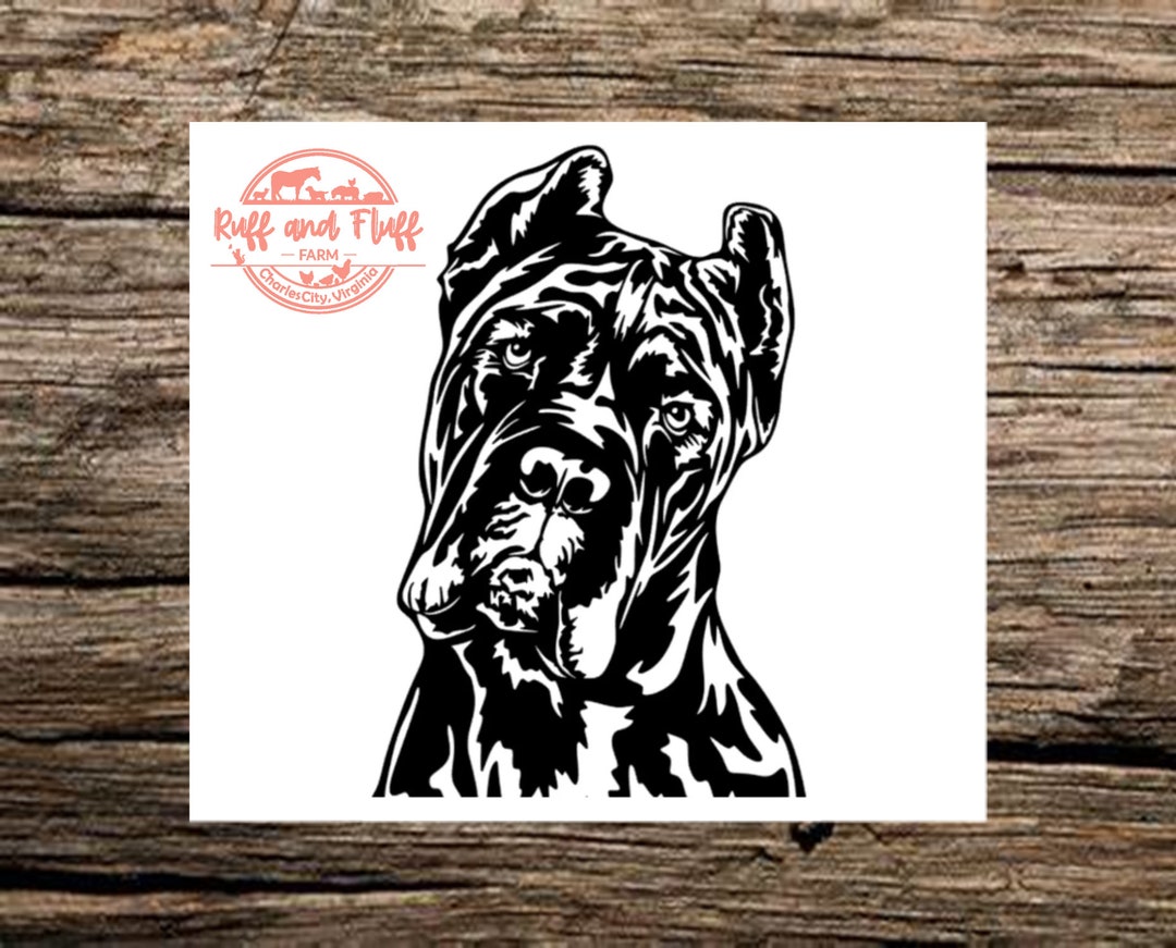 Cane Corso Decal | Peeking Dog Decal | Pet Decal | Car Decal - Etsy