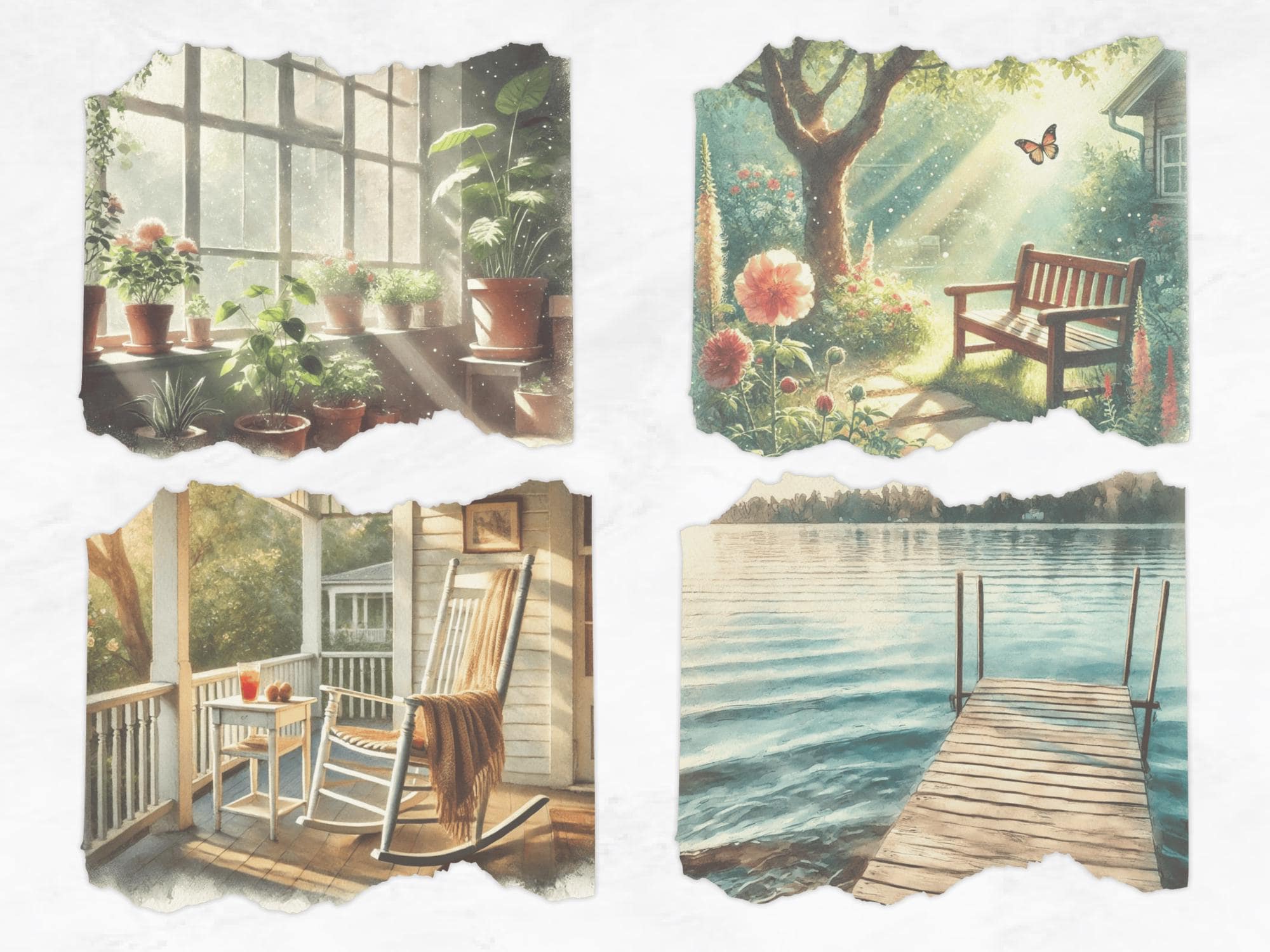 Digital Stickers Cozy Corners, Dreamy Cottagecore Stickers, Ethereal ...