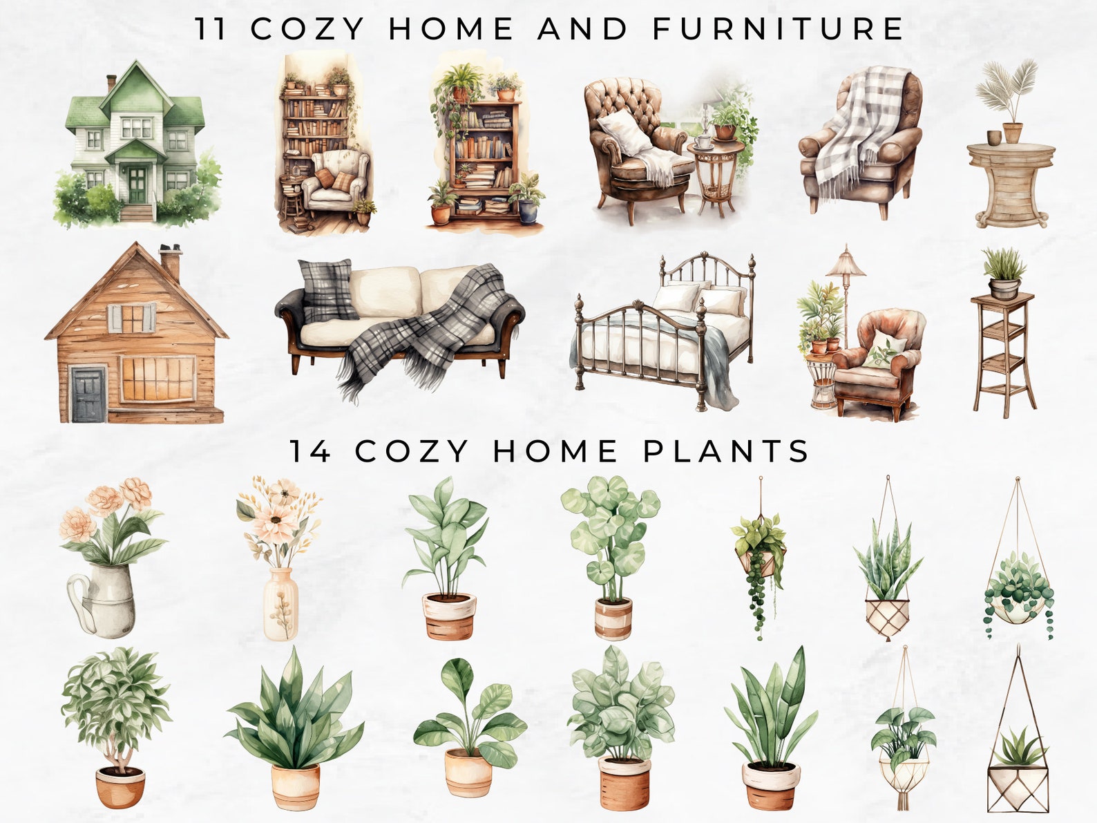 Cozy Home Digital Stickers, Cottagecore Aesthetic Sticker Pack, Cozy ...