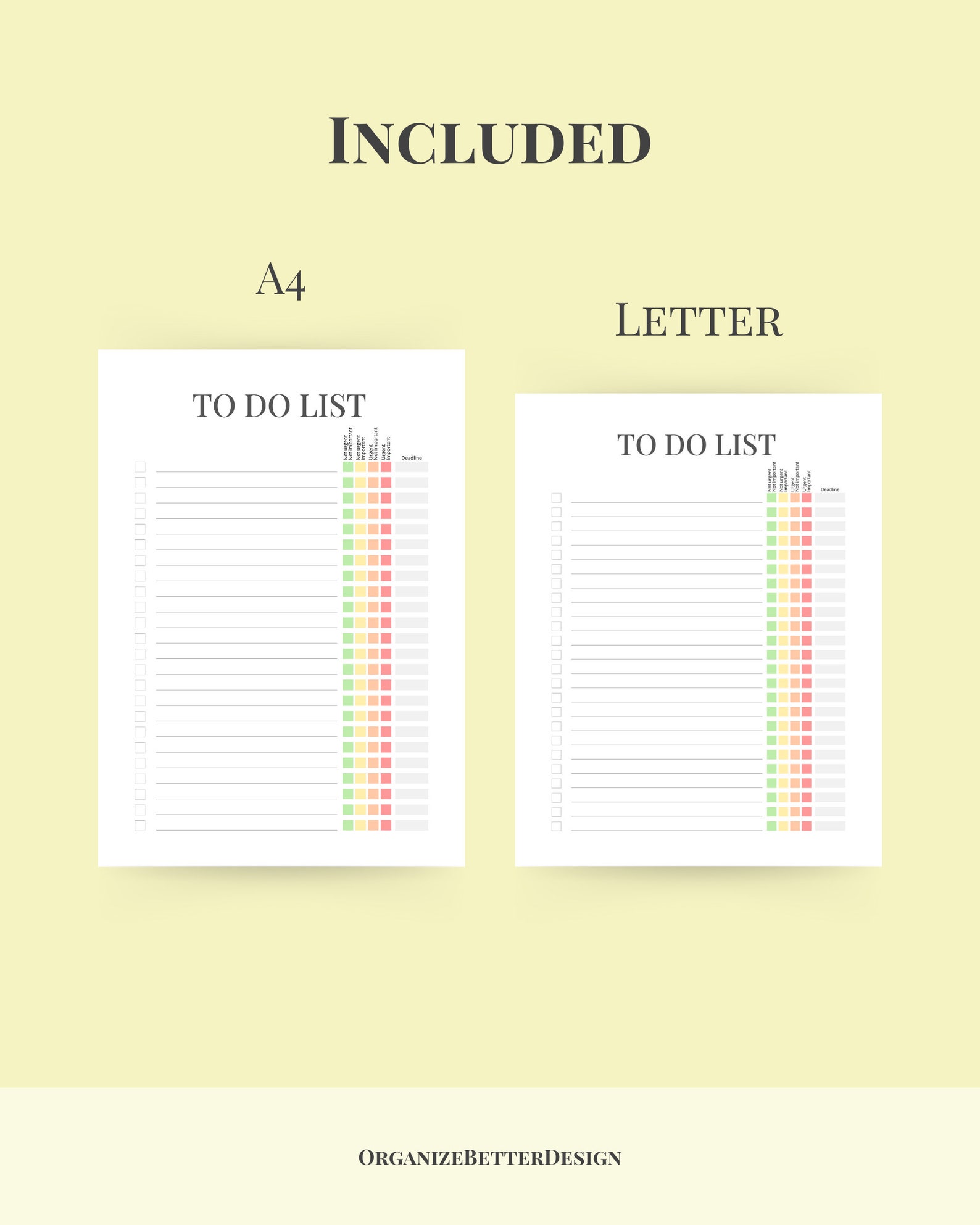 To-do List Template With Eisenhower Matrix Pdf, Digital, Editable and ...