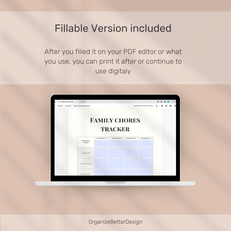 Chores Chart for Kids and Adults Printable, Family Chores Chart ...