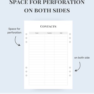 Contact Log With Adress, Mail and Phone Number, Minimalist Printable ...