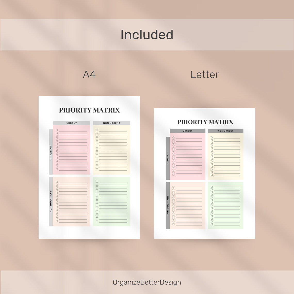 Eisenhower Matrix Plan, Printable Priority Planner, Digital and ...