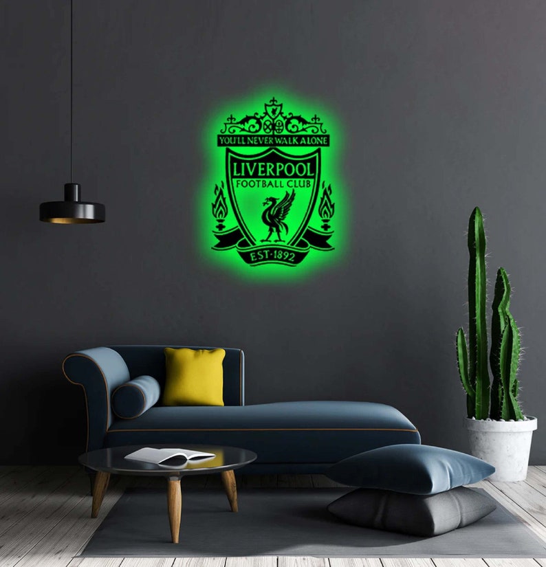 Liverpool FC Wooden LED Logo Personalized Liverpool Football - Etsy