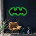 Bat Design Wooden LED Logo, Personalized Bat Art Perfect for Bat Fans ...