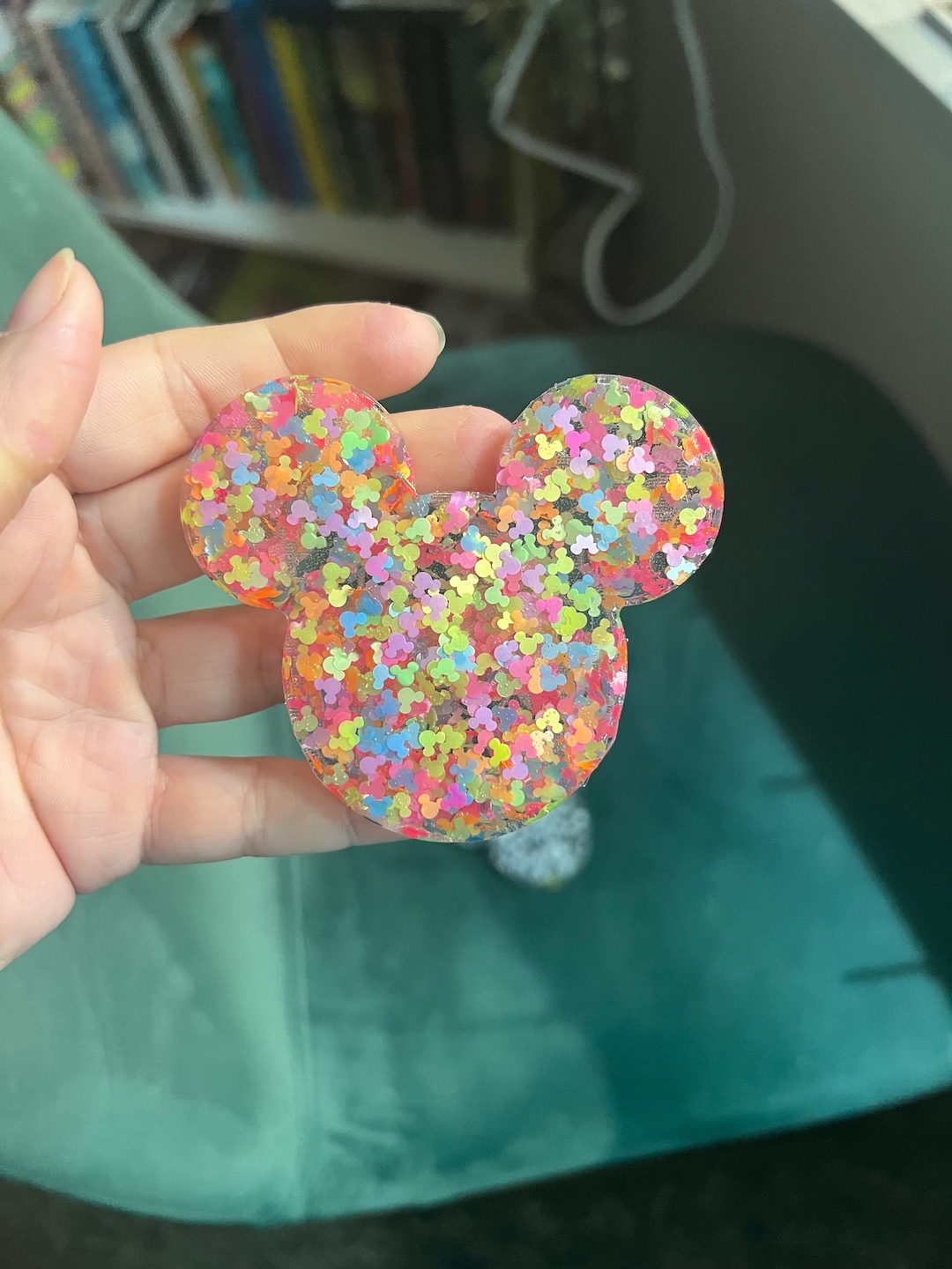Mickey Mouse Magnet Disney Magnet Resin Crafts Glitter Additive Resin ...