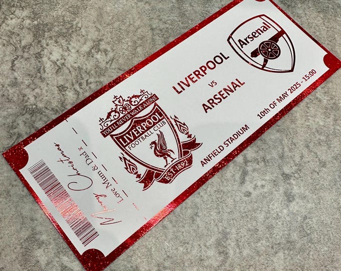 Personalised Football Match Ticket, Custom Event Ticket, Christmas ...