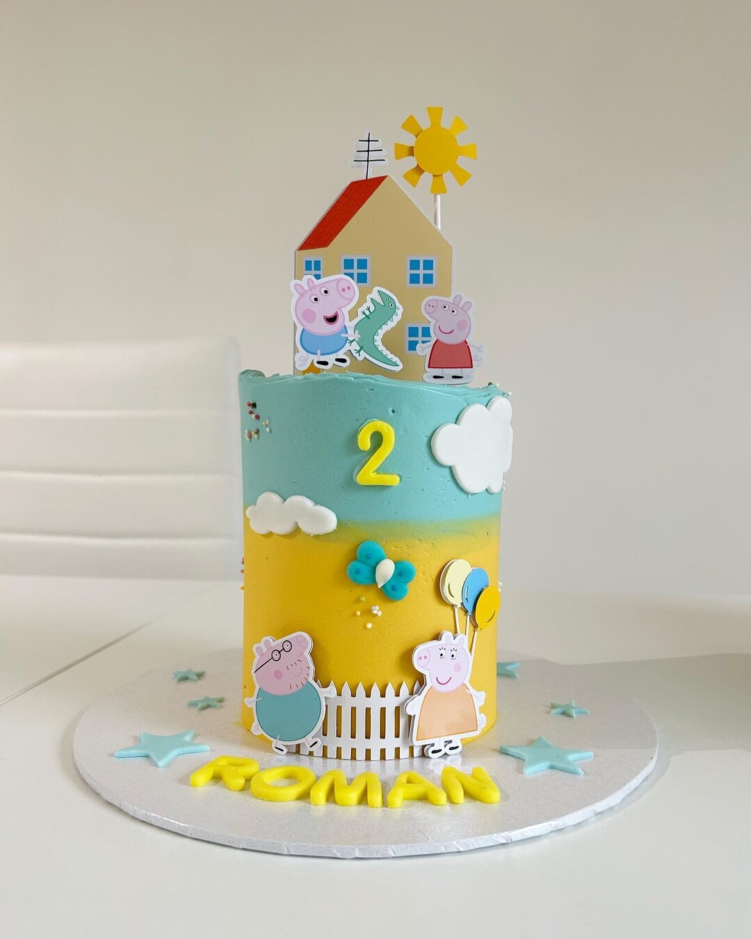 Peppa Pig and Family Cake Topper - Etsy UK