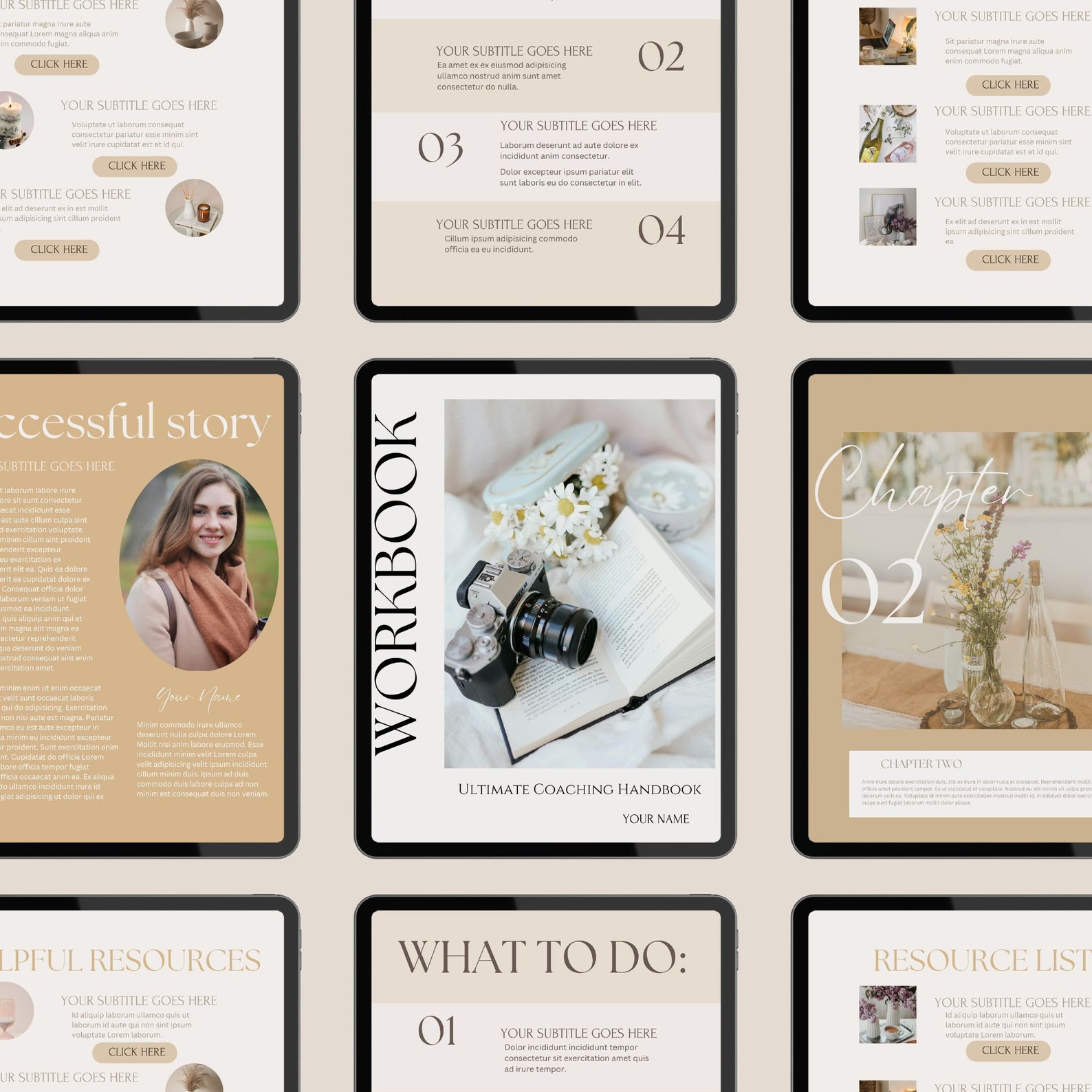 Editable Canva Ebook Template Aesthetic Neutral Workbook Lead Magnet ...
