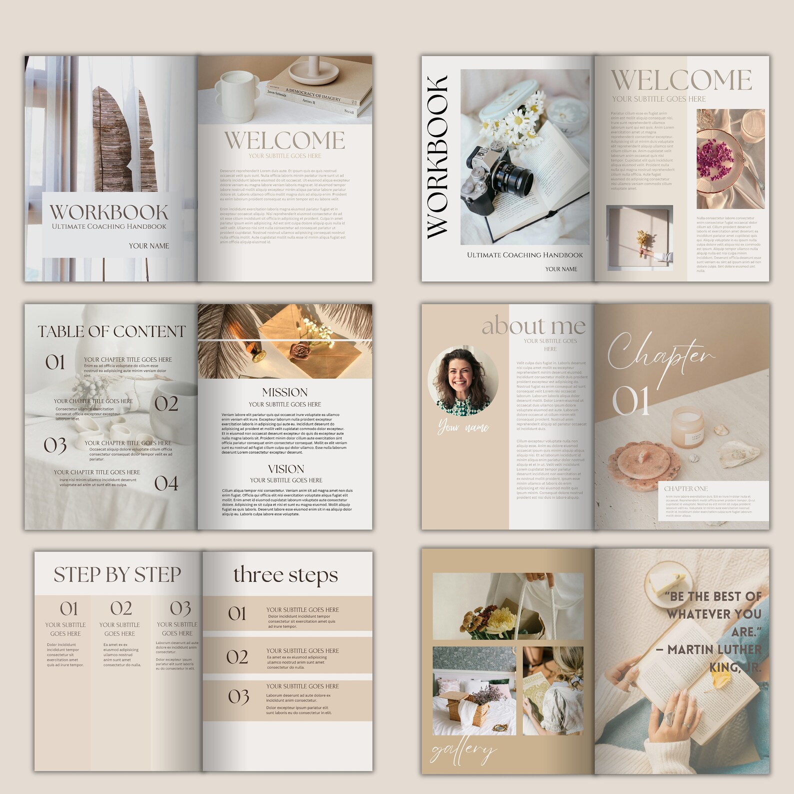 Editable Canva Ebook Template Aesthetic Neutral Workbook Lead Magnet ...