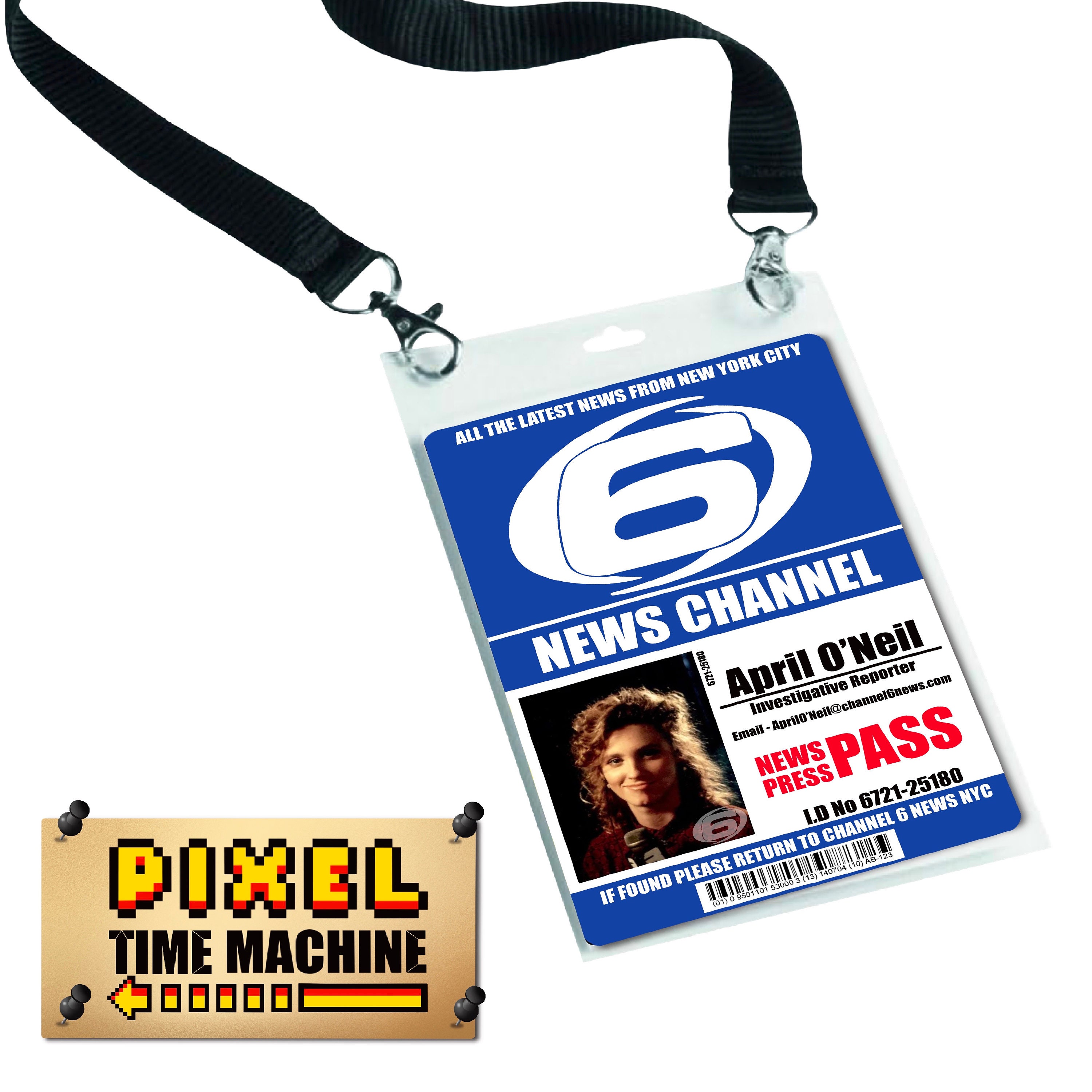 Hand Drawn Teenage Mutant Ninja Turtles April Oneil Cosplay ID Card ...