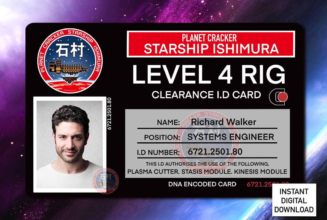 Dead Space Ishimura Inspired I.D Card Cosplay Name Badge Name Tag - Etsy