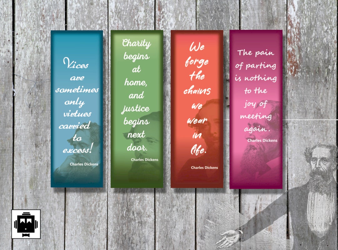 Charles Dickens' Quotes Bookmarks, Digital Download, Printable ...