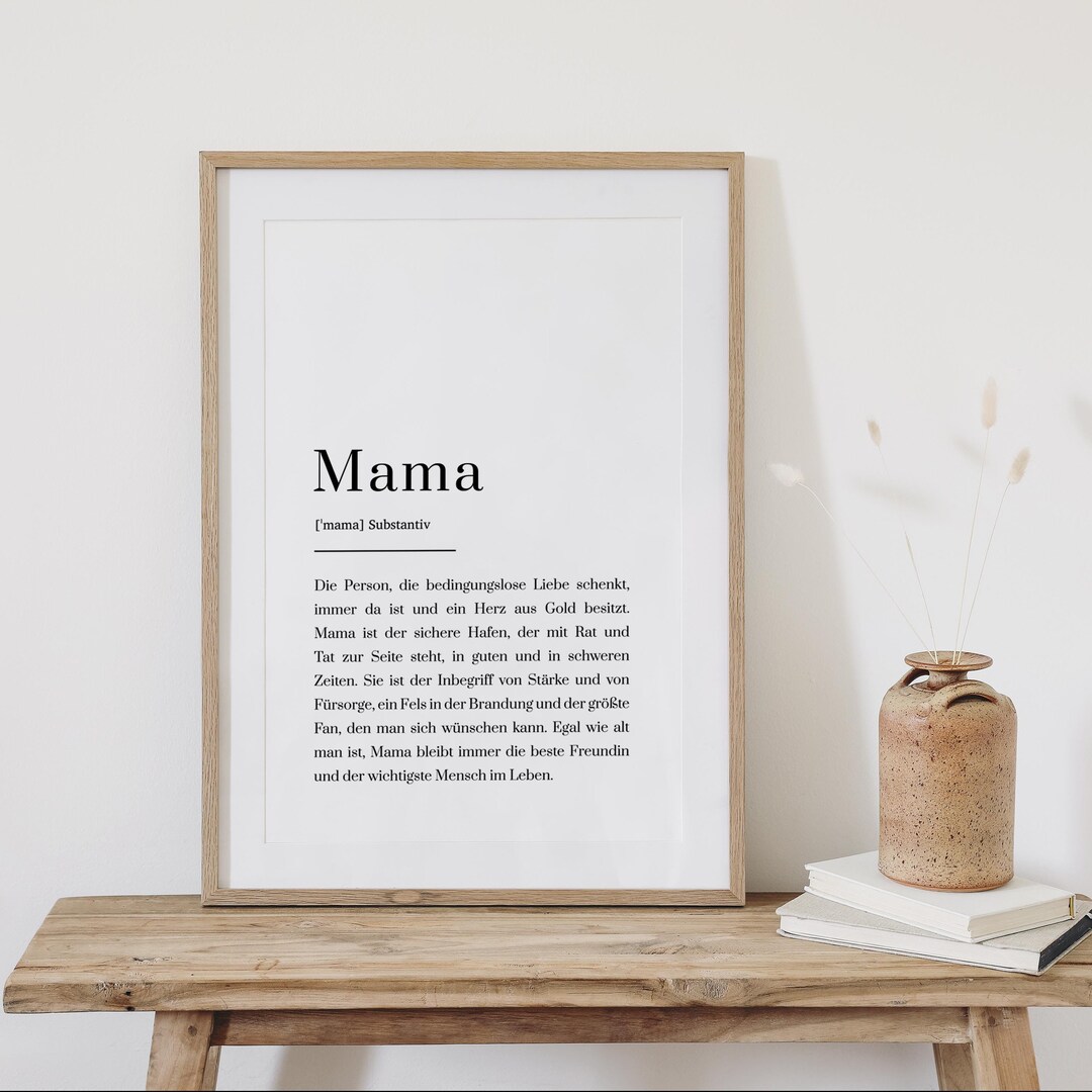 Mama Definition Poster, Gift for Mom, Mother's Day Gift, Minimalist ...